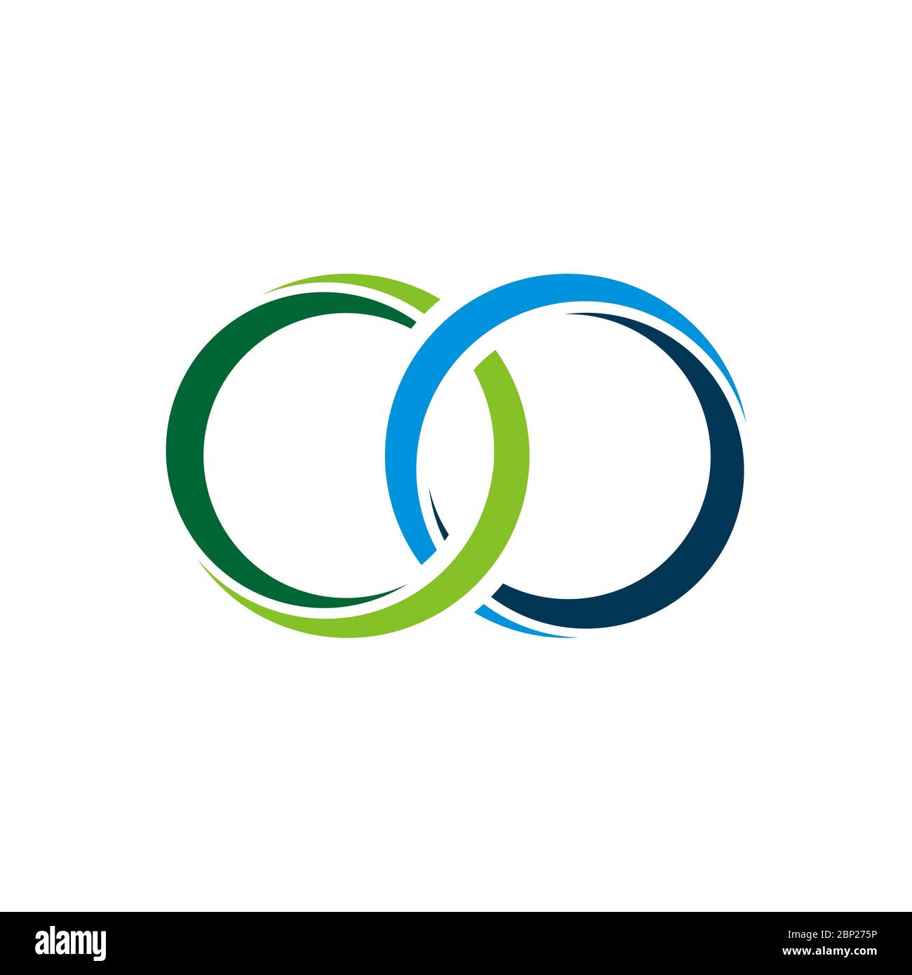 Two Rings Swoosh Logo Template Illustration Design. Vector EPS 10 Stock ...