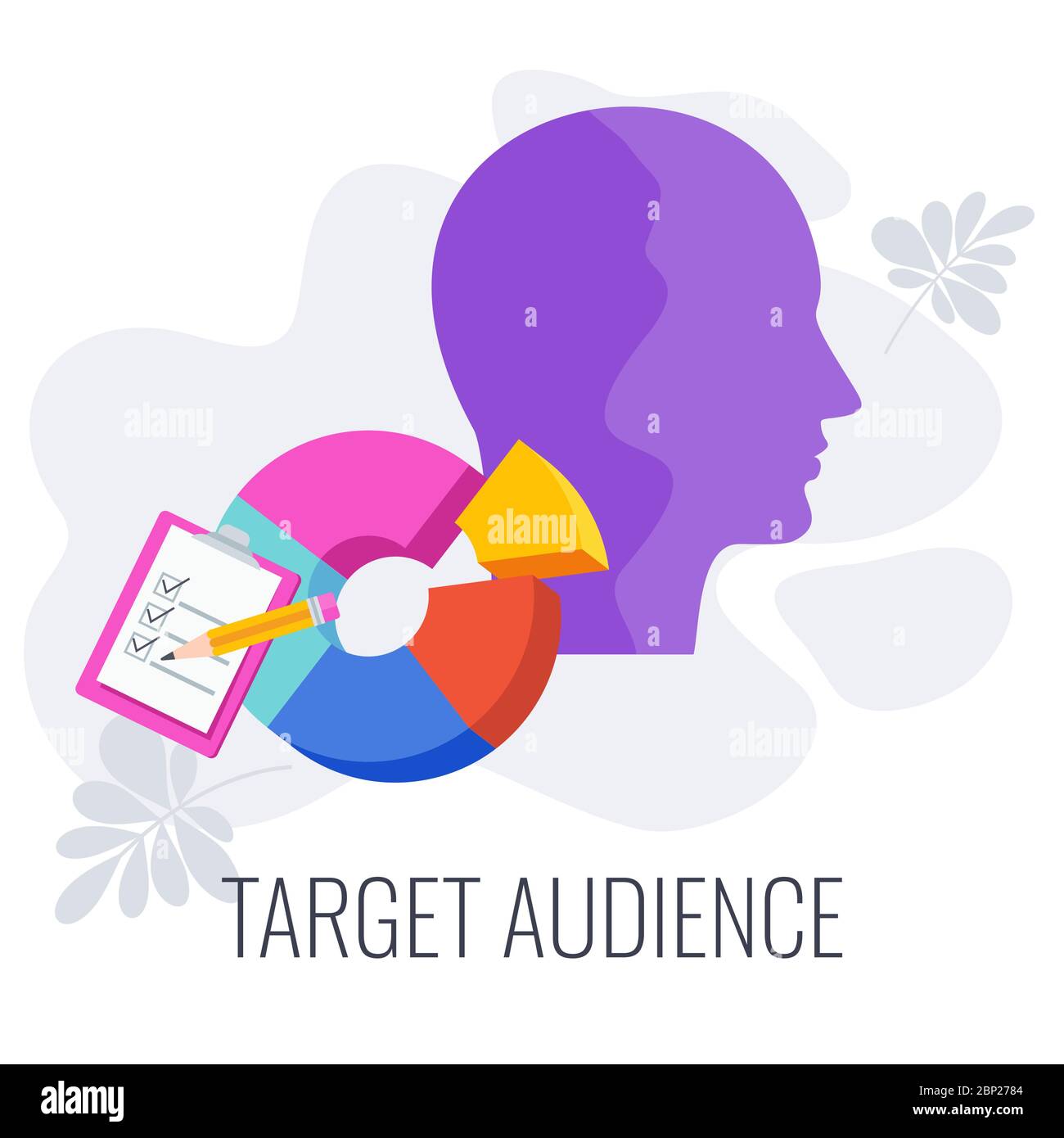 Target audience. Advertising and marketing strategies. Flat vector ...