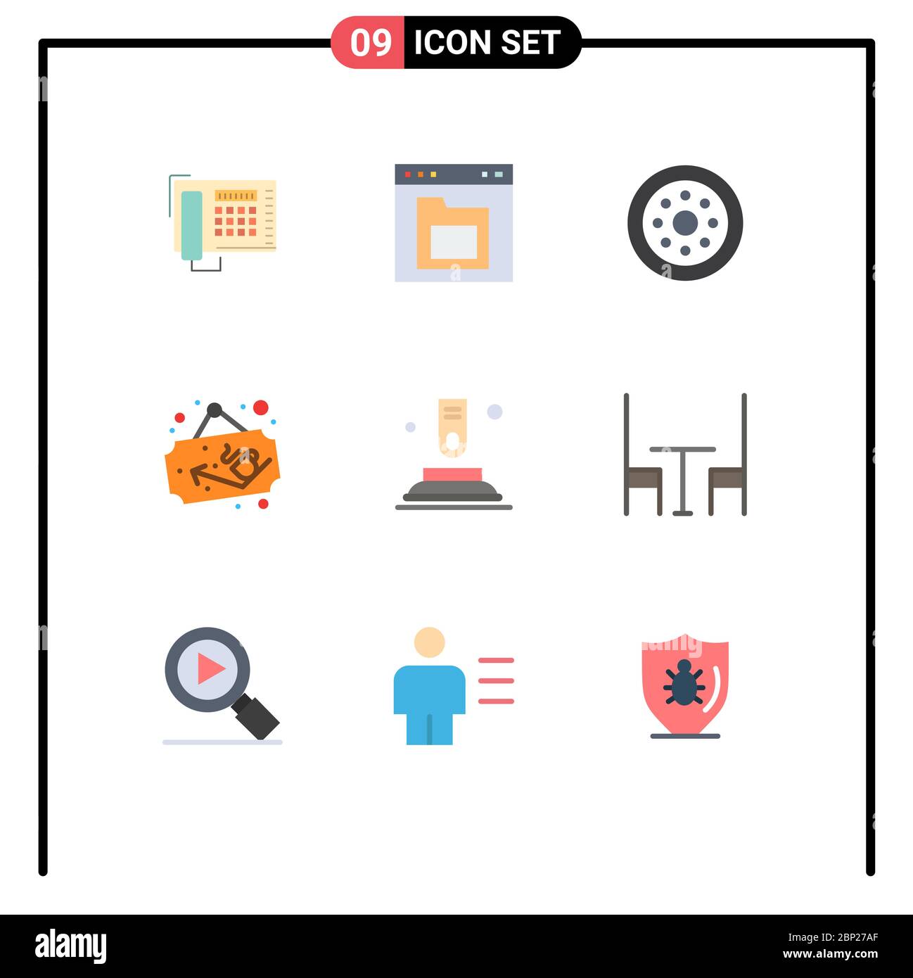 9 Creative Icons Modern Signs and Symbols of press, shop, interface ...
