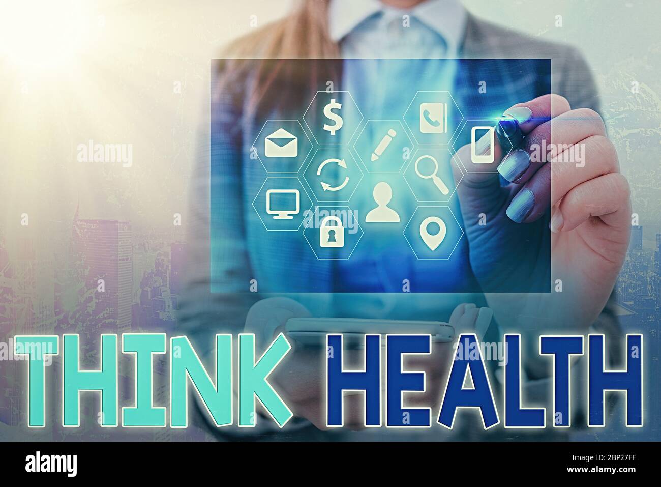 Handwriting text writing Think Health. Conceptual photo state of ...