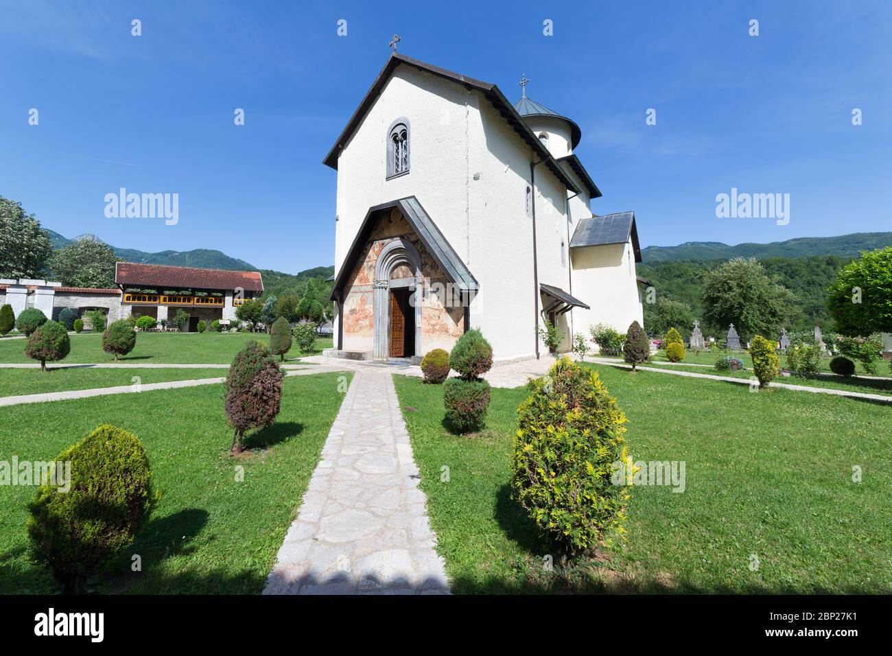 Moraca Monastery, a Serbian Orthodox monastery, church bells and ...