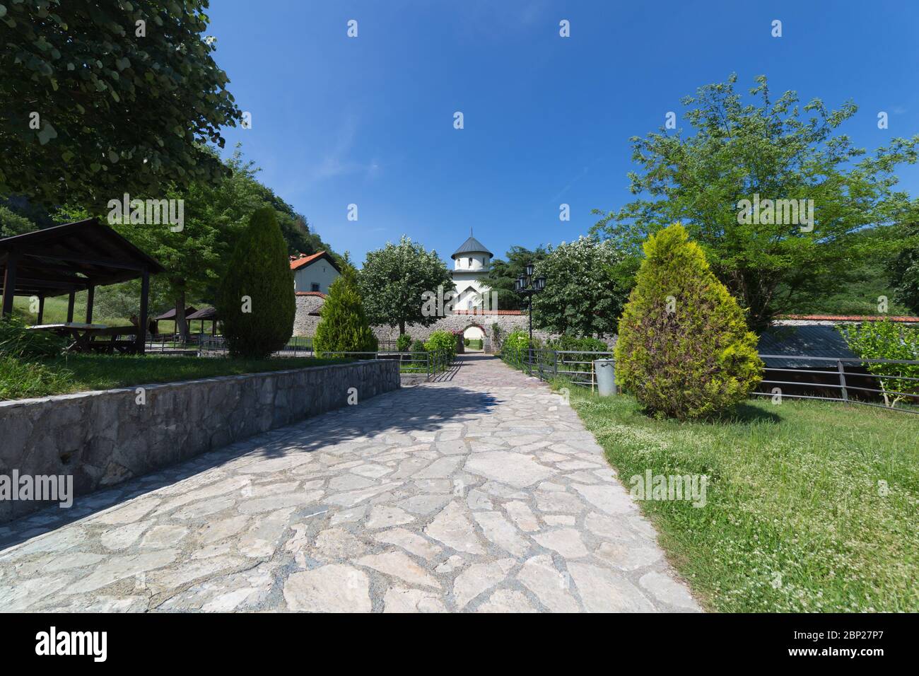 Moraca Monastery, a Serbian Orthodox monastery, church bells and ...