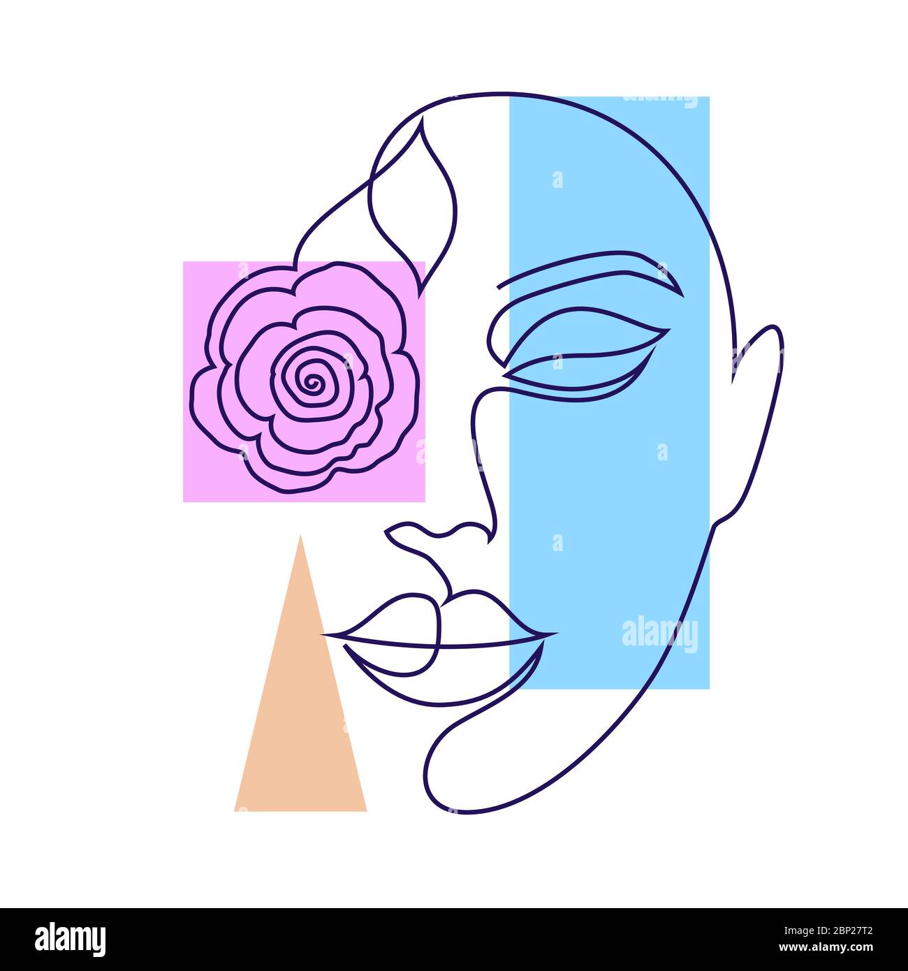 Minimal woman face Stock Vector Image & Art - Alamy