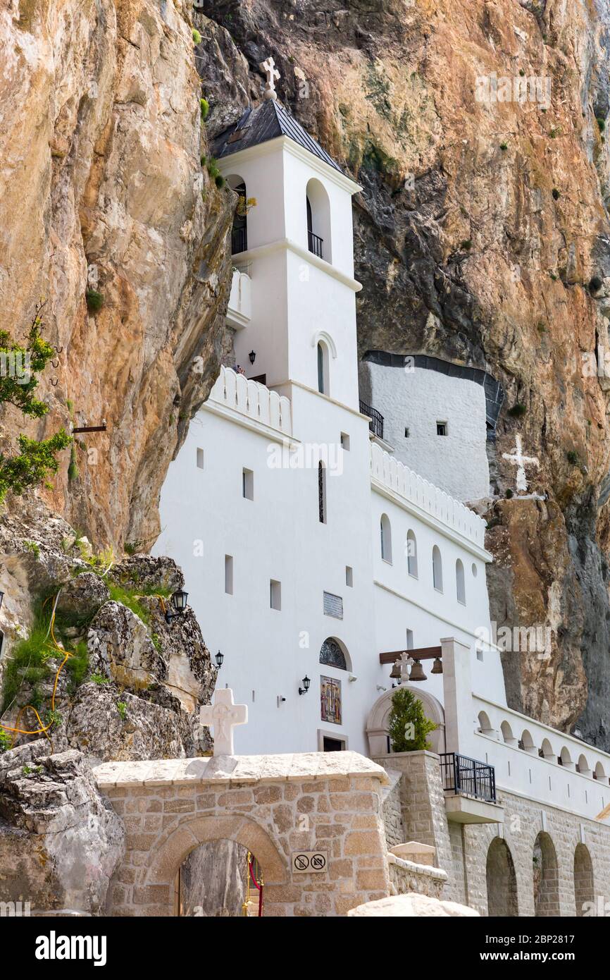 Ostrog monastery, in Montenegro. Ostrog monastery is the most popular ...