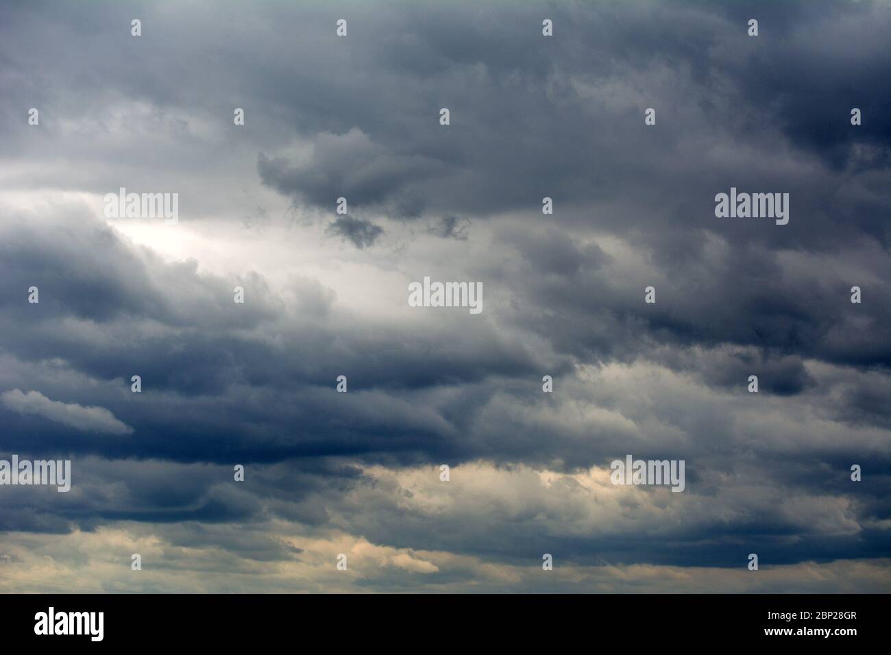 Dark clouds before heavy rain storm. Big black relief thunderstorm ...