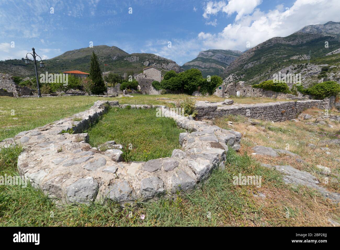 Ruins of Stari Bar, the old town of Bar, ancient fortress in Montenegro ...