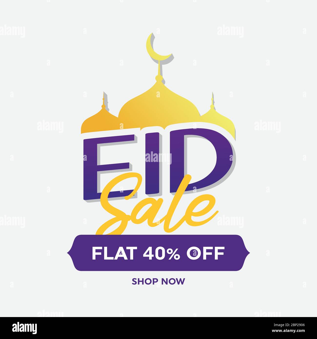 Sale sticker, tag or label for Eid Mubarak celebration, Sale flyer or ...