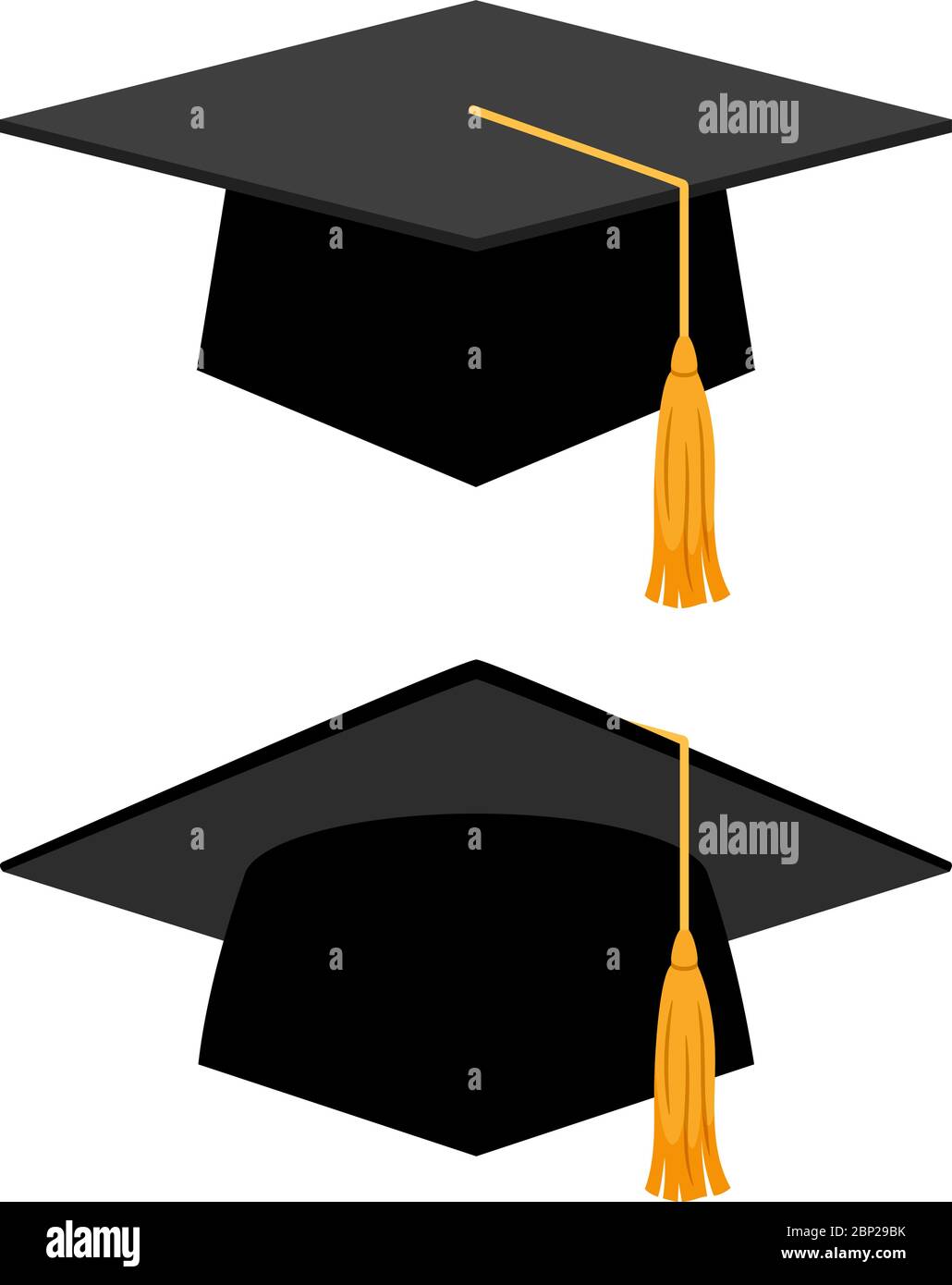Graduation cap on white. Academic cap icons for student graduate ...