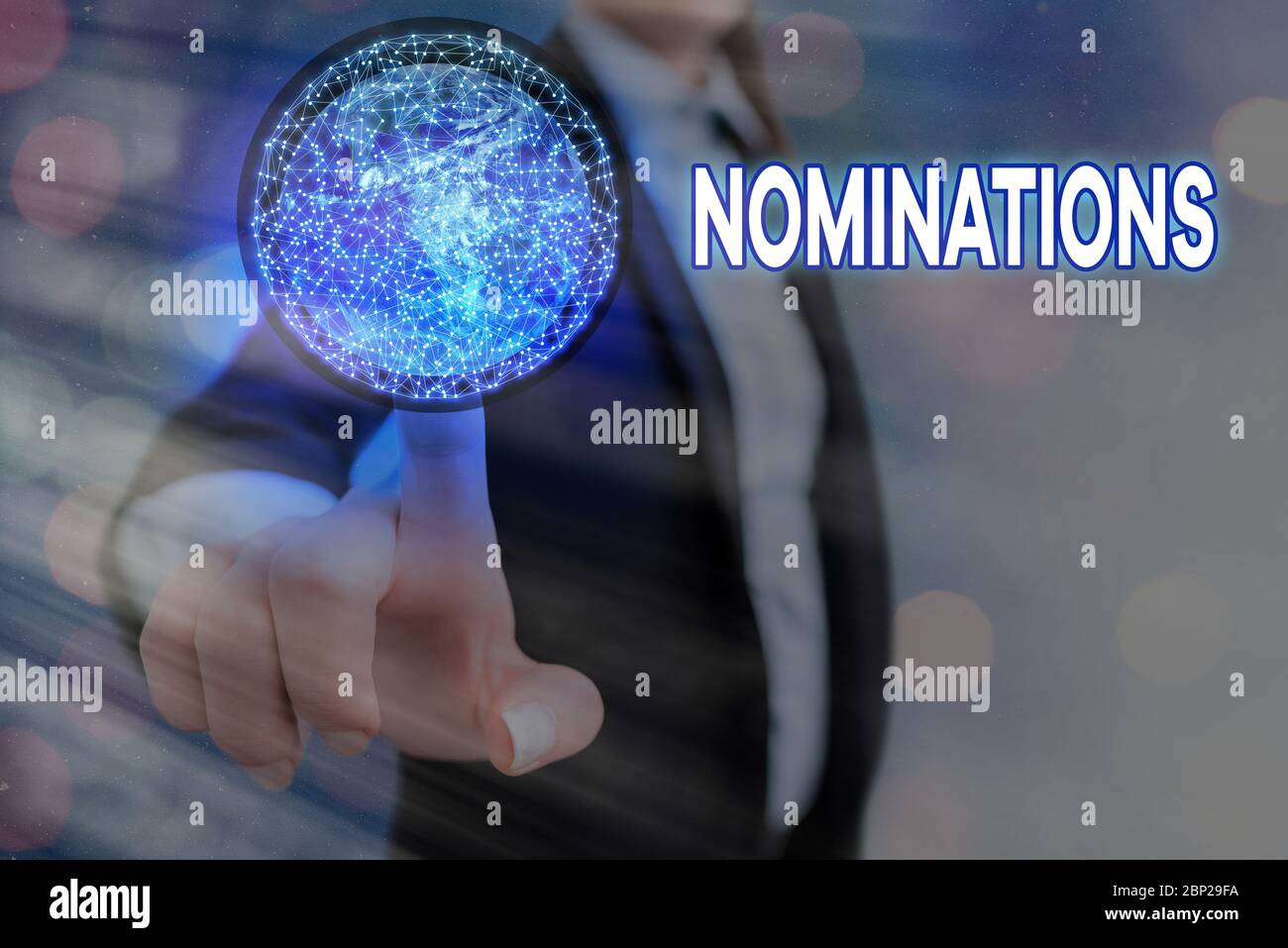 Conceptual hand writing showing Nominations. Concept meaning action of ...