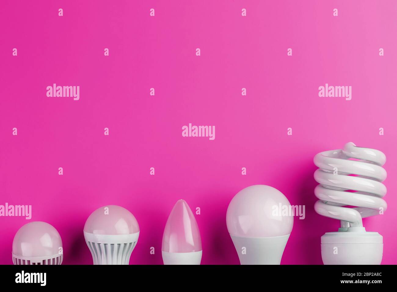 A special Light bulb stands out from the group of ordinary white light ...