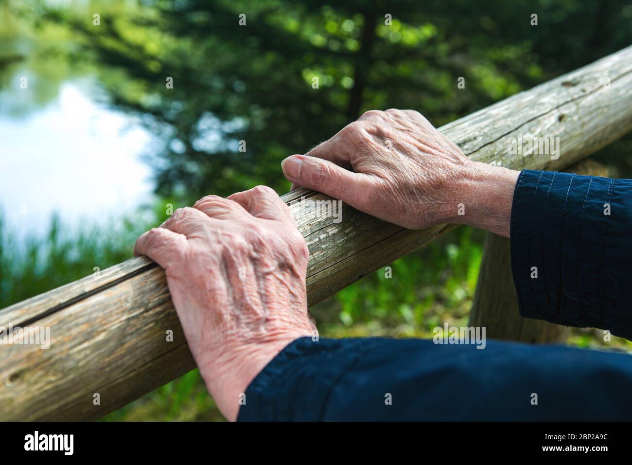 Railing in nature hi-res stock photography and images - Alamy