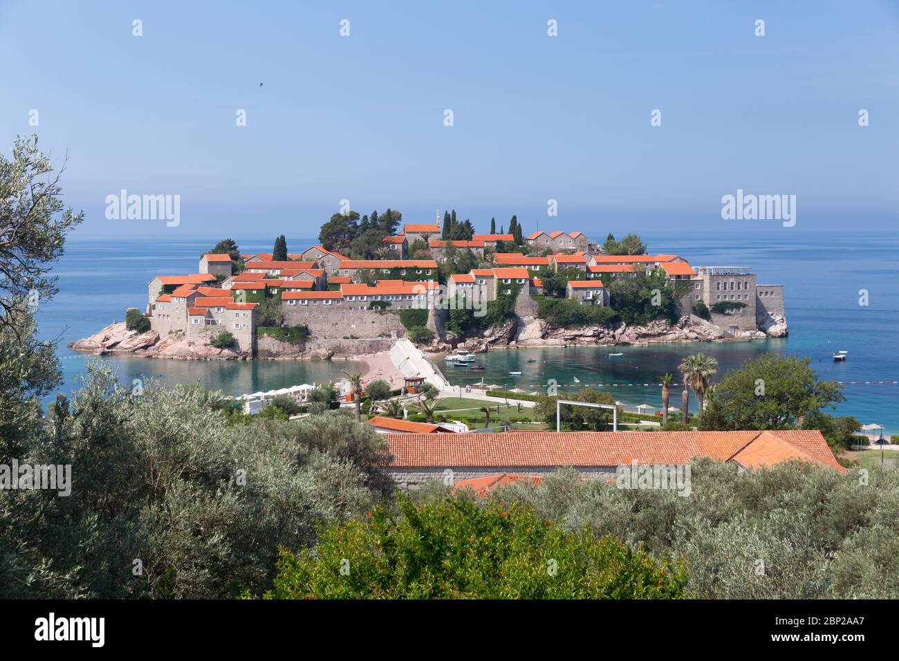 Sveti Stefan, small island and luxury resort in Budva, Montenegro ...