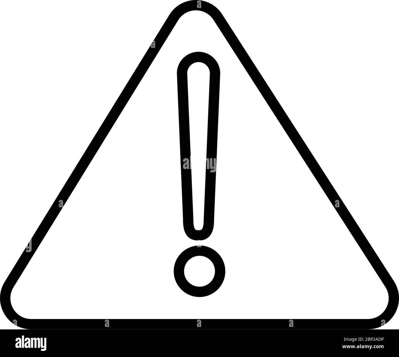 Caution icon sign isolated on white vector Stock Vector Image & Art - Alamy