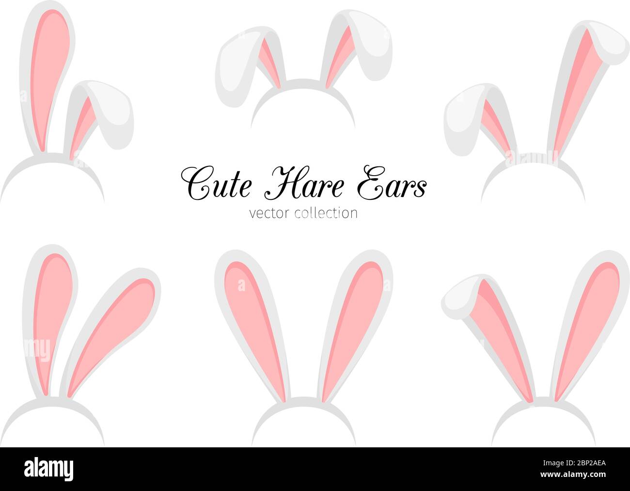 Hare ears. Funny cartoon easter rabbit or bunny ears band for costume ...