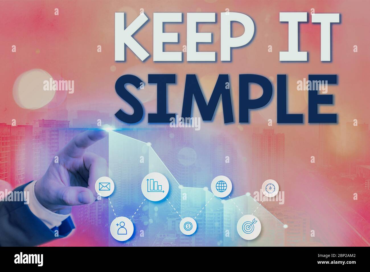 Writing note showing Keep It Simple. Business concept for ask something ...