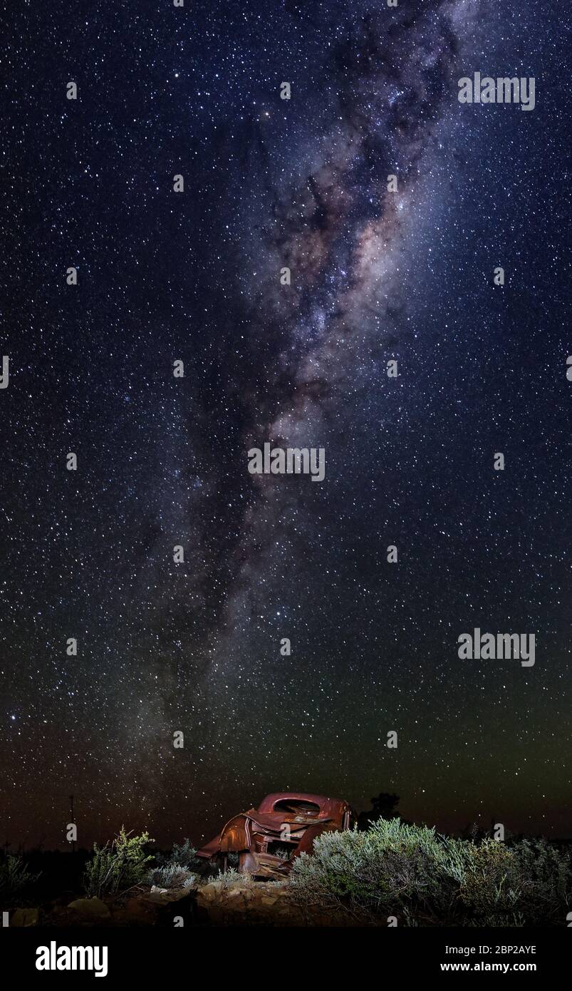 nightscape landscape, milky way Stock Photo - Alamy