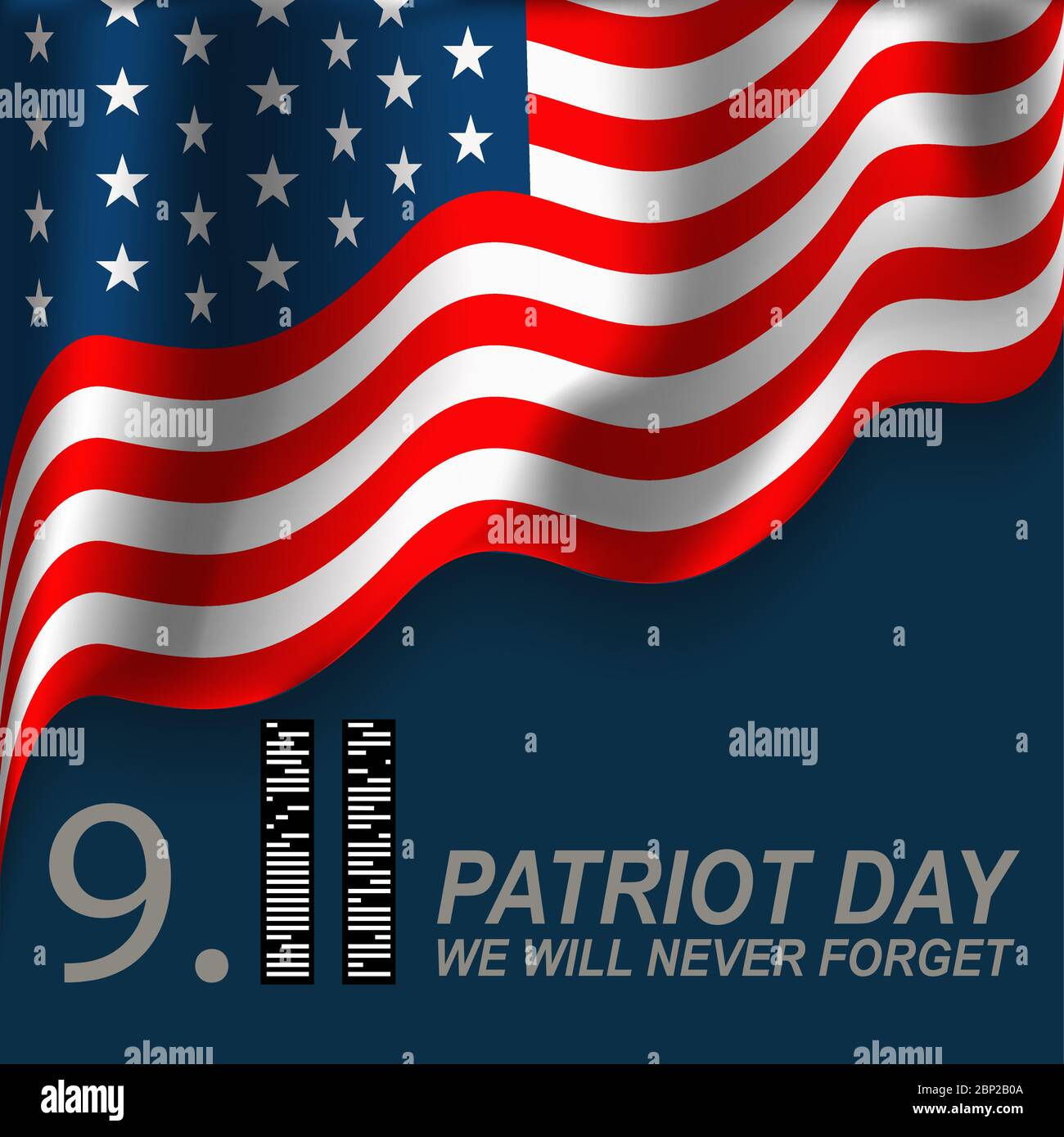 9/11 Patriot Day, September 11, 2001. Never Forget Stock Vector Image ...
