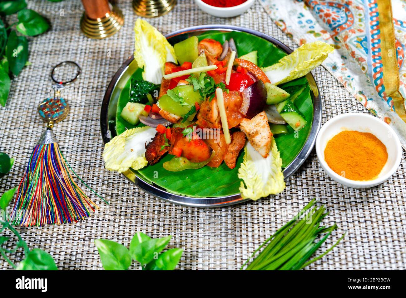 Indian traditional vitamin vegetable salad with herbs and spices Stock ...