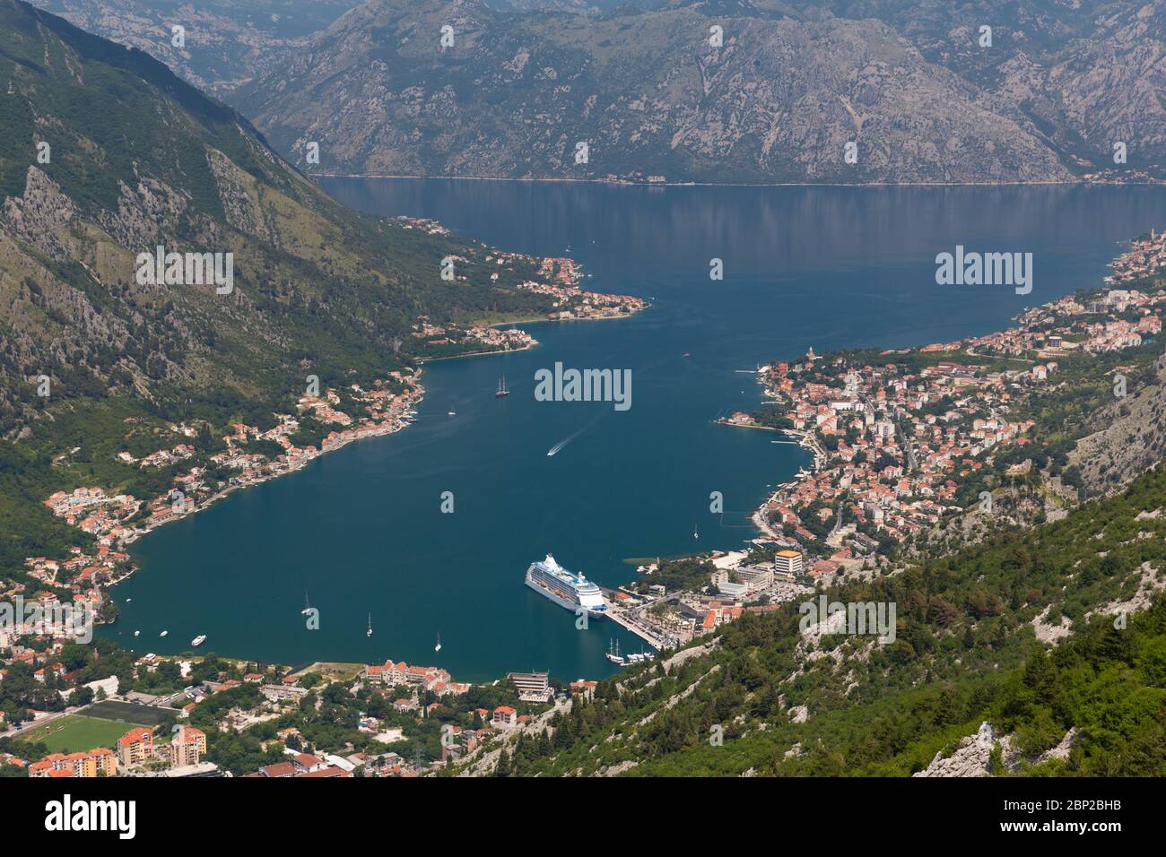 Panoramic view of Boka Bay, in Montenegro Stock Photo - Alamy