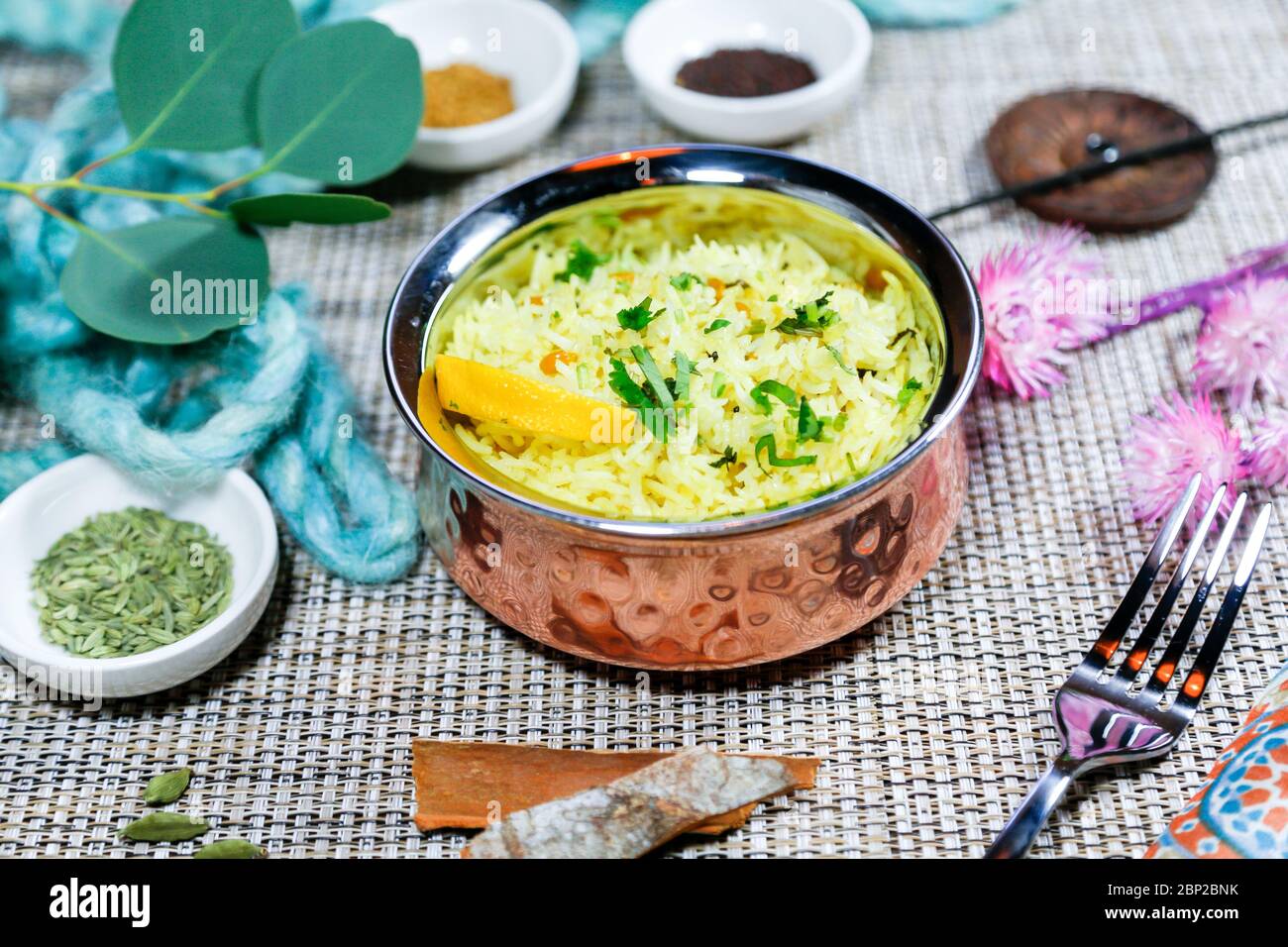 Indian pilaf recipe hi-res stock photography and images - Alamy