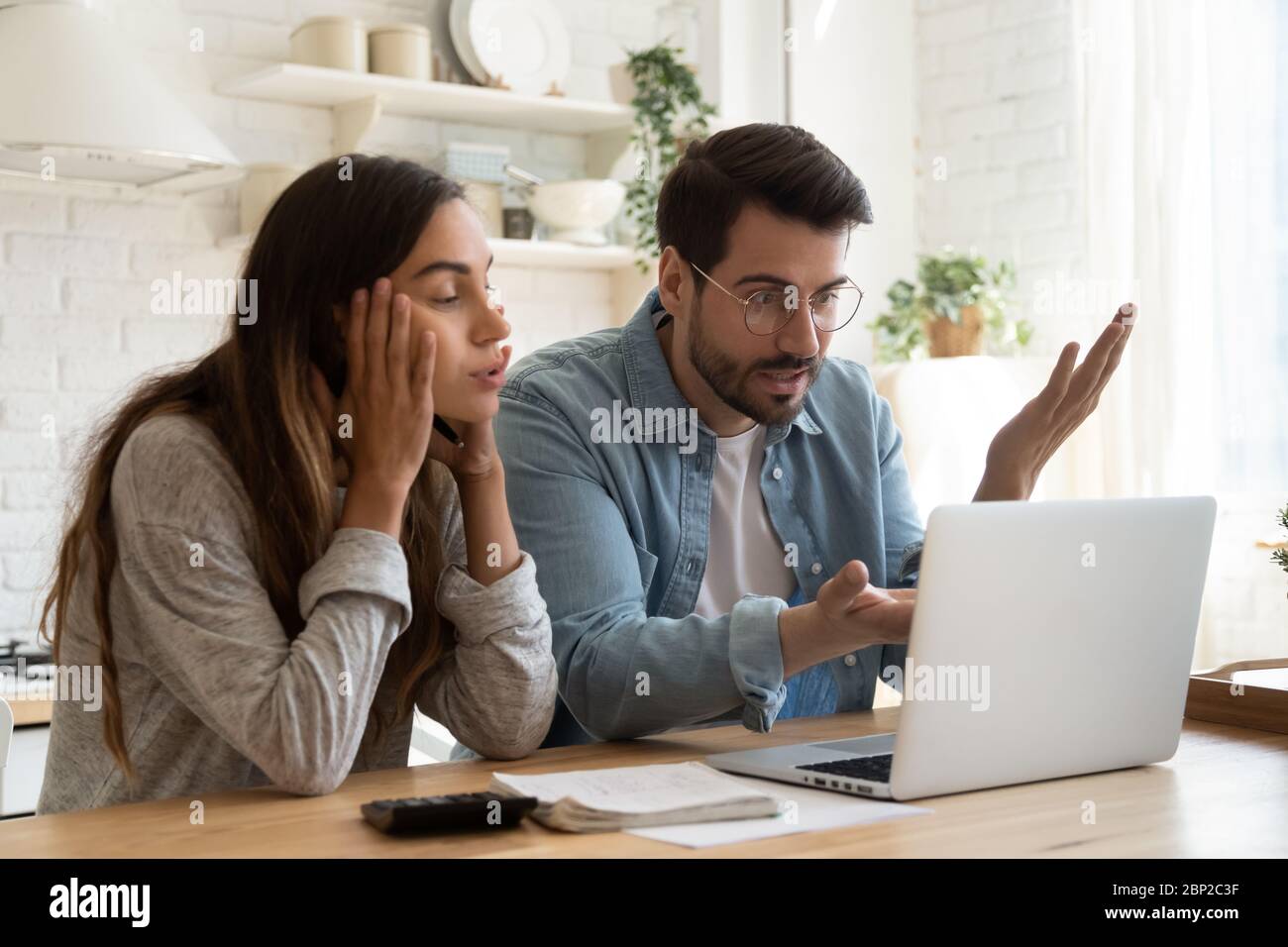 Stressed looking at computer home wife hi-res stock photography and ...