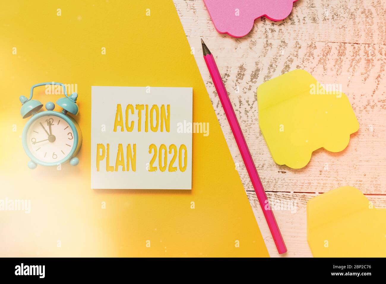 Text sign showing Action Plan 2020. Business photo showcasing proposed ...