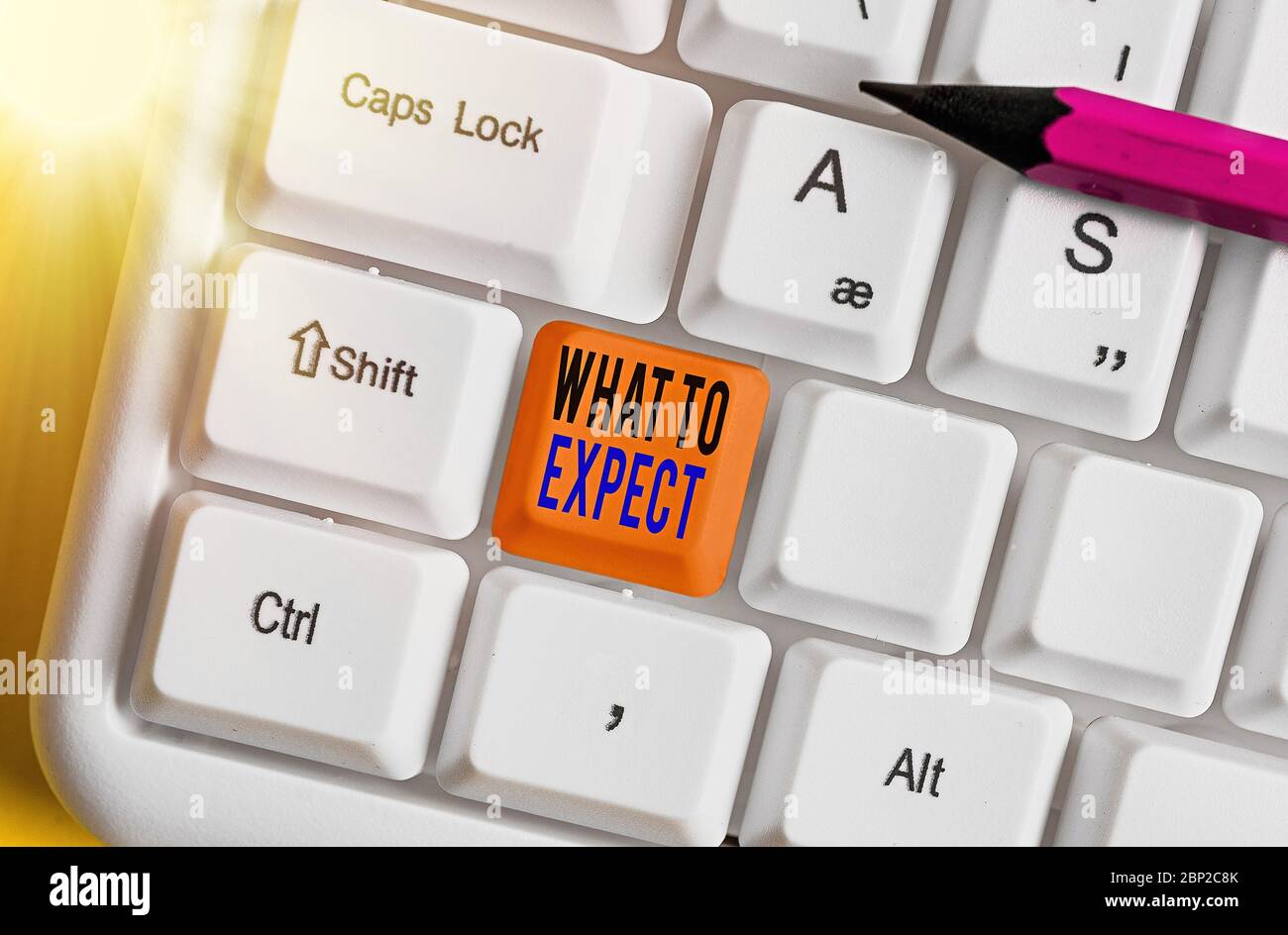 Conceptual hand writing showing What To Expect. Concept meaning asking ...