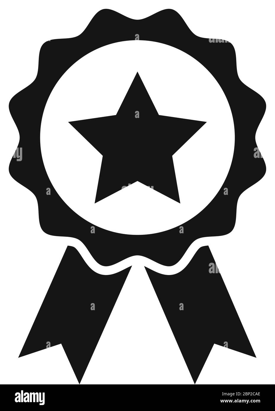 Award Ribbon Icon Black