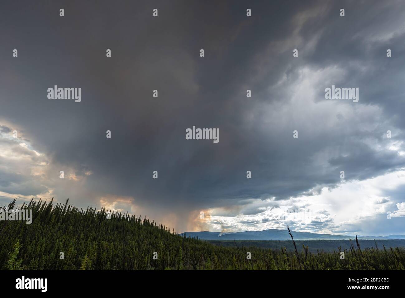 Wildfires burning in Yukon, Canada Stock Photo - Alamy