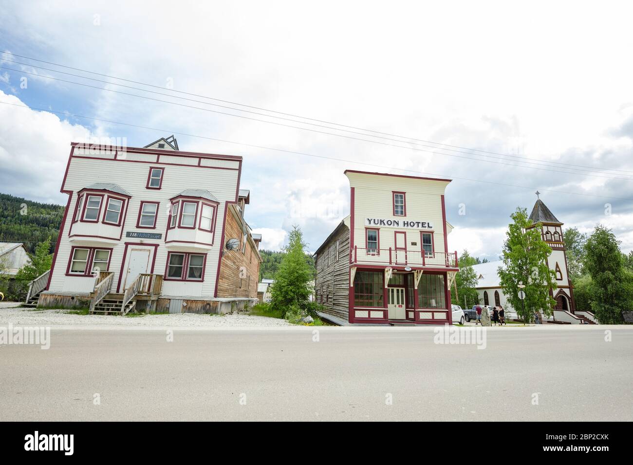 Unique small town buildings in Dawson City, Yukon Stock Photo - Alamy