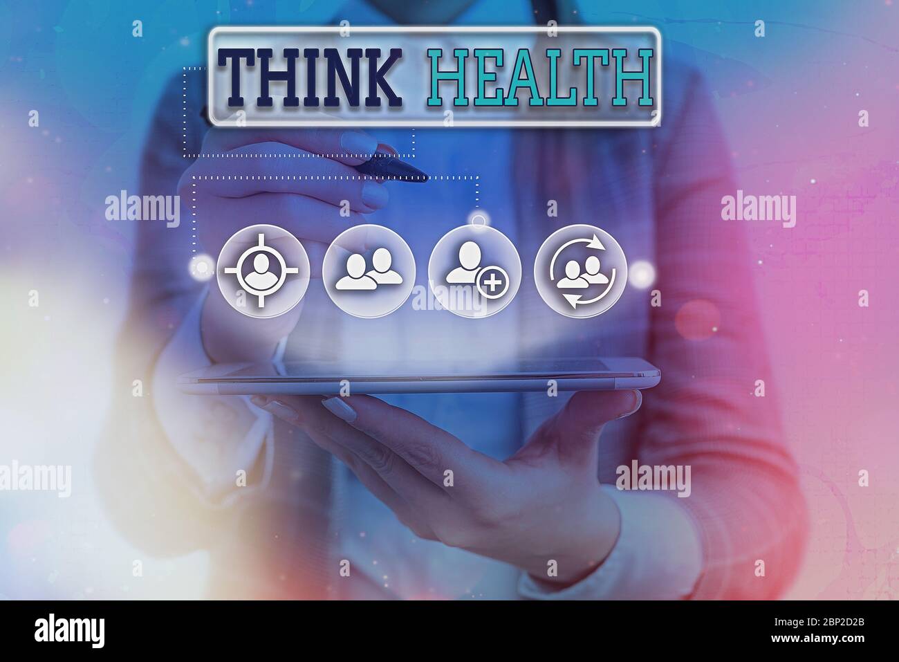 Conceptual hand writing showing Think Health. Concept meaning state of ...