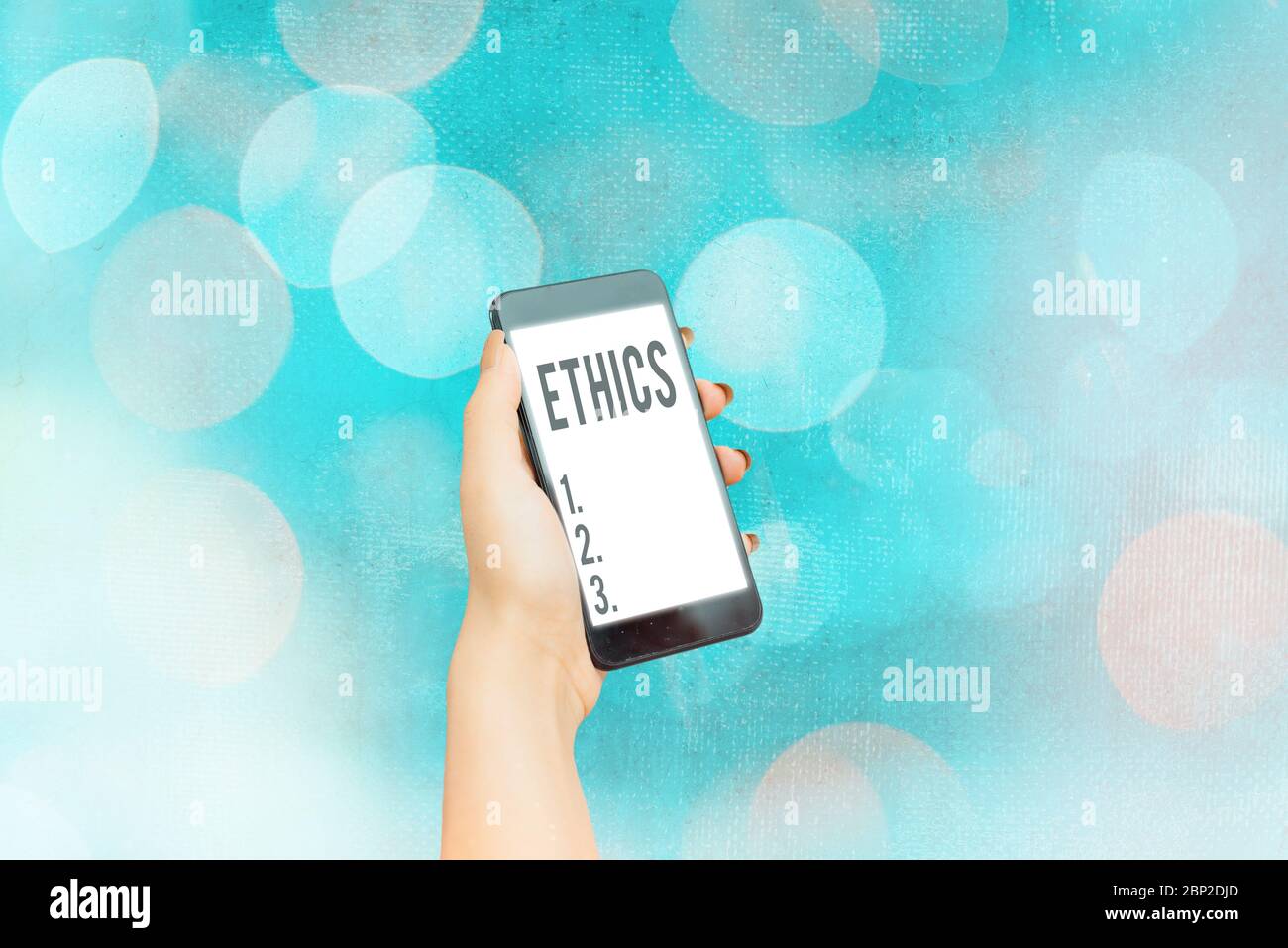 Handwriting text Ethics. Conceptual photo the moral philosophy or code ...