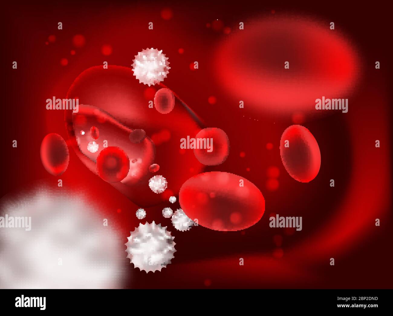 3d streaming blood cells on red background Stock Vector Image & Art - Alamy