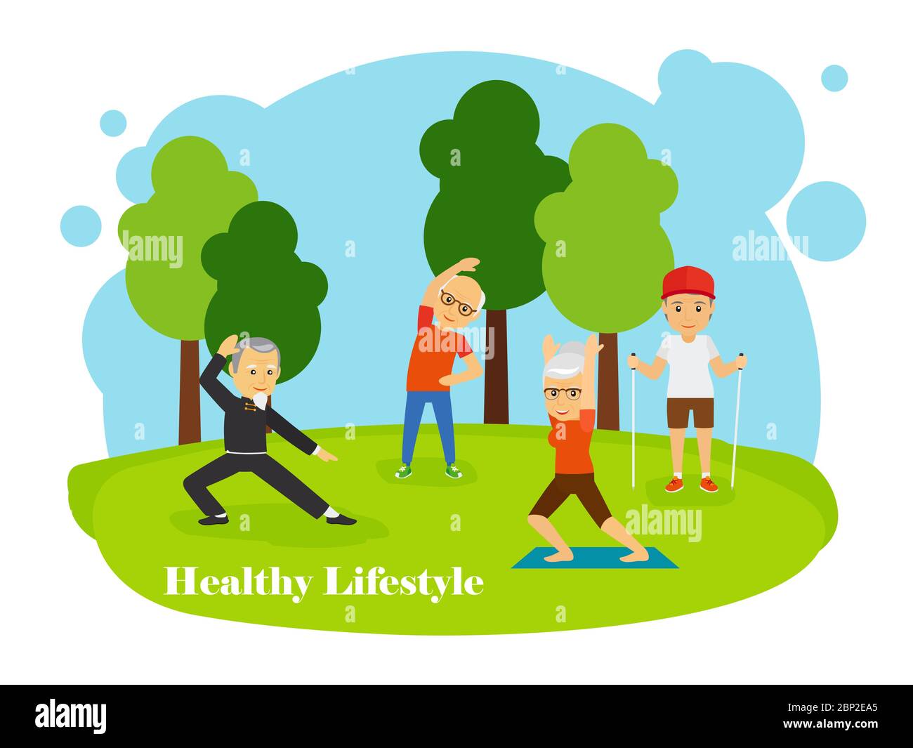 Healthy Lifestyle Cartoon