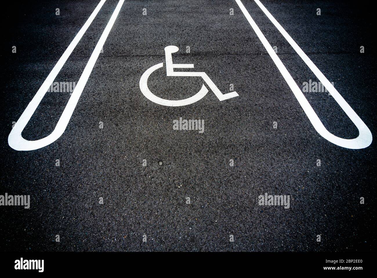 Parking space reserved for disabled people Stock Photo - Alamy