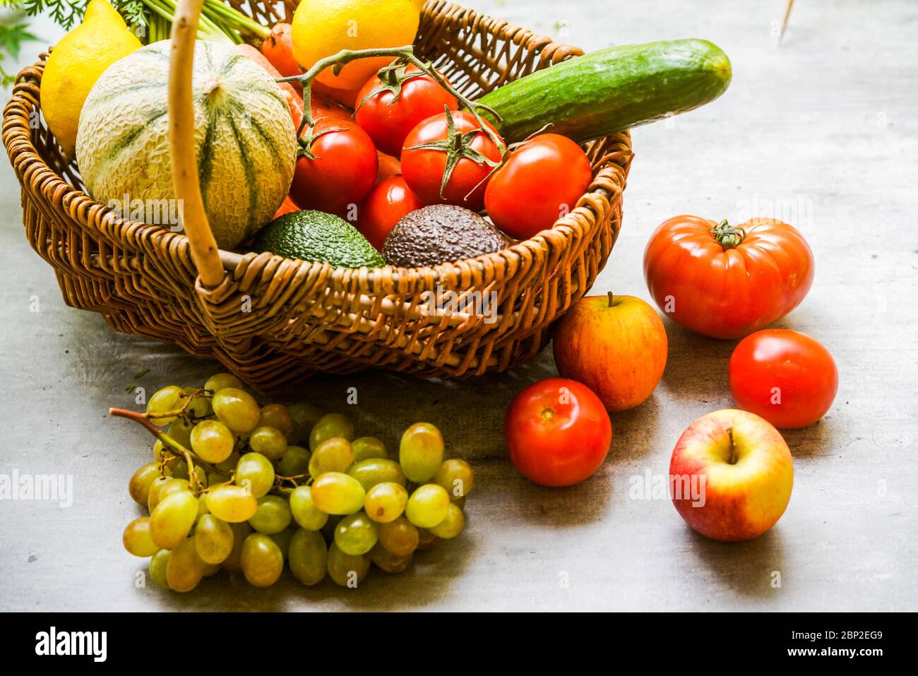 Assortment of fruits and vegetables Stock Photo - Alamy