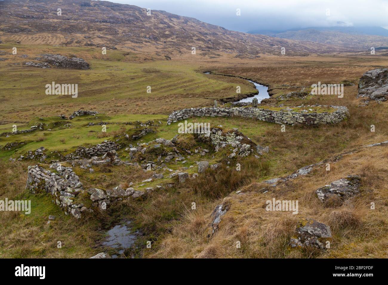 Kilmory old burial ground near Kilmory Bay on the Isle of Rum, Scotland ...