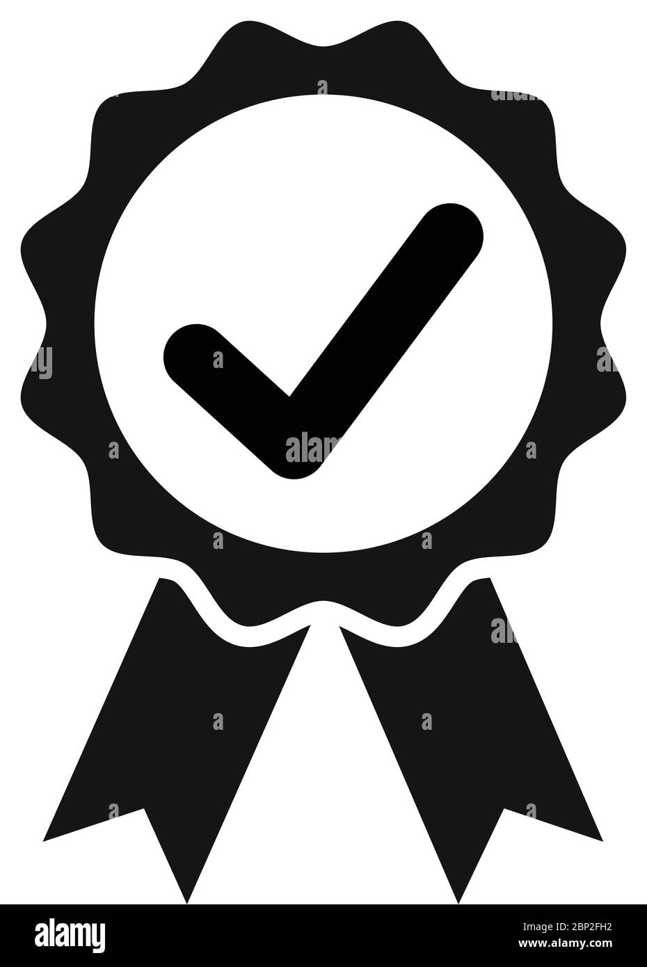 medal icon with check mark award emblem symbol Vector isolated on white ...