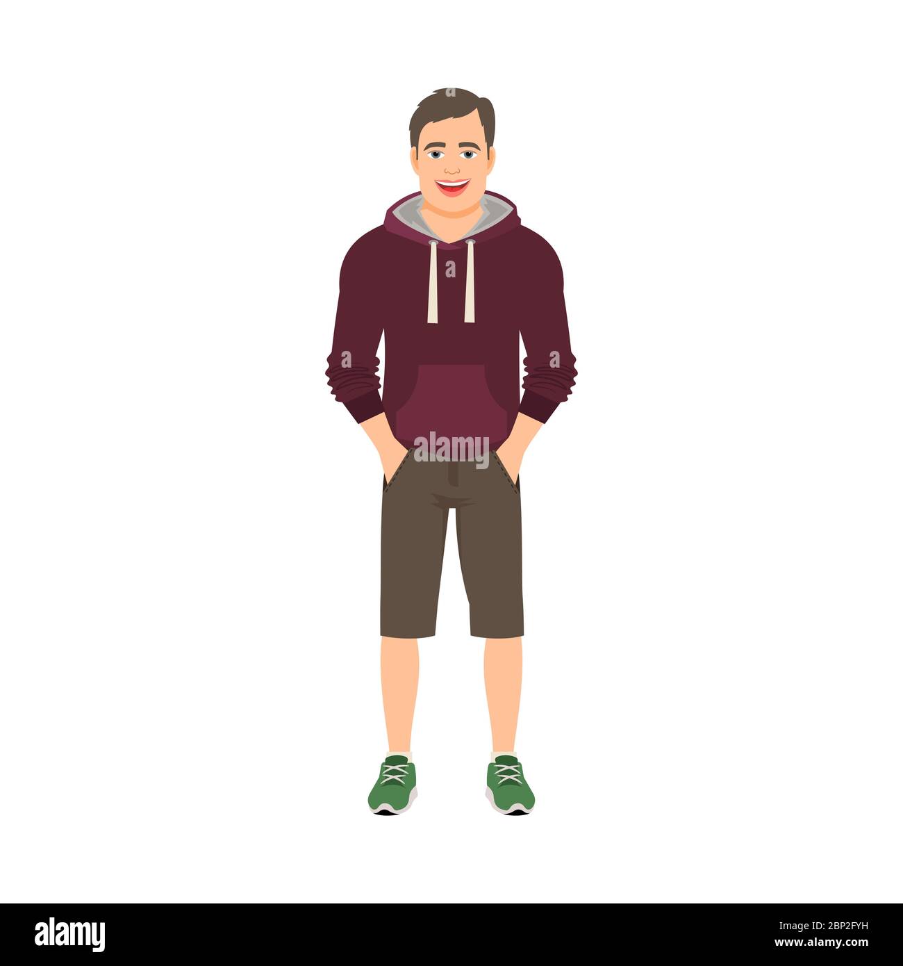 Young man in hoodie Stock Vector Images - Alamy