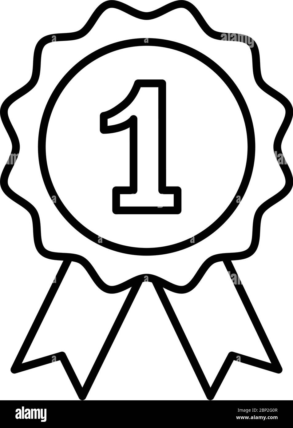 First medal icon award emblem symbol Vector isolated on white Stock ...