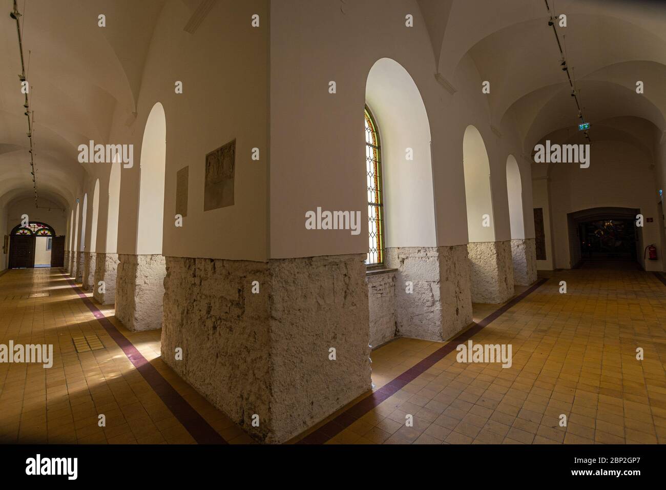 Interior View of the Benedictine monastery in Lambach, Upper Austria ...