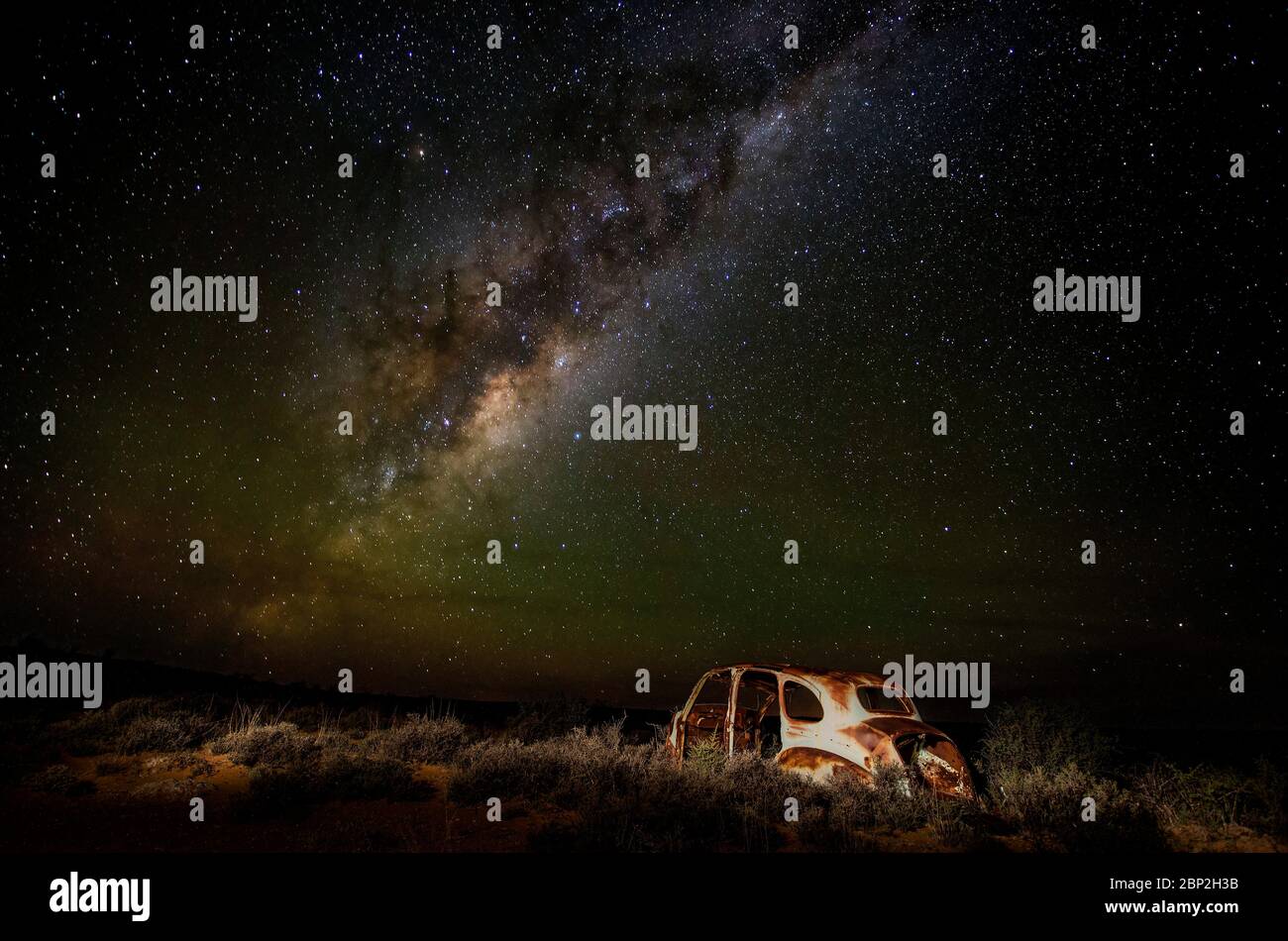 nightscape landscape, milky way Stock Photo - Alamy