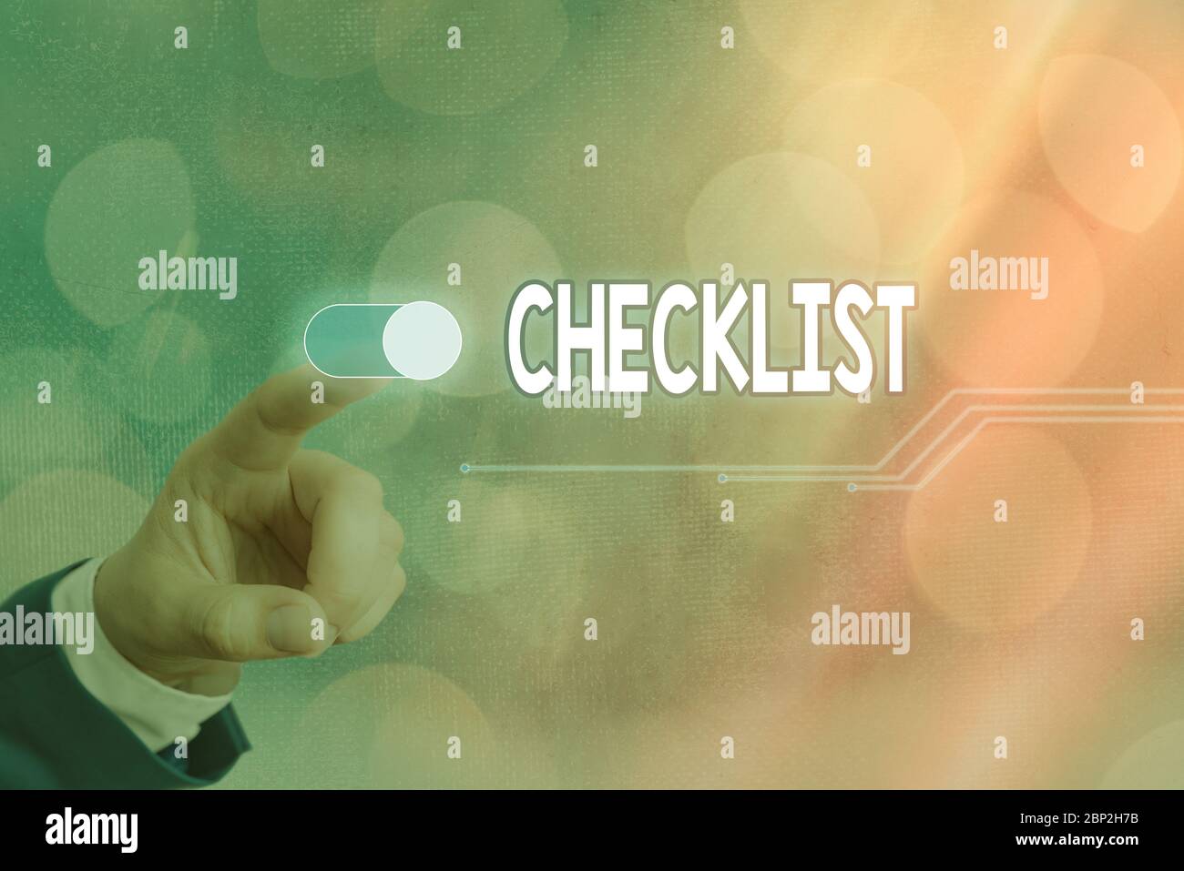 Conceptual hand writing showing Checklist. Concept meaning list items ...