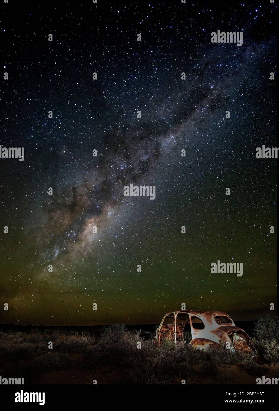nightscape landscape, milky way Stock Photo - Alamy