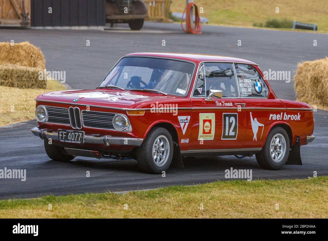 Paul Adams in his 1970 BMW 2002 Ti fully restored rally car Stock Photo ...