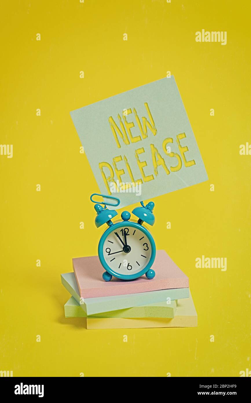 Handwriting text New Release. Conceptual photo announcing something ...
