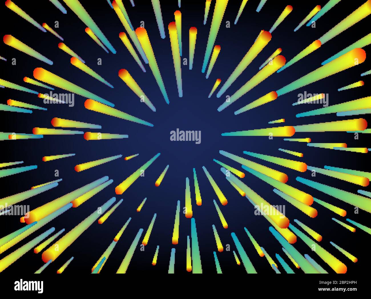 Star Warp or Hyperspace with free space in the center, light of moving ...