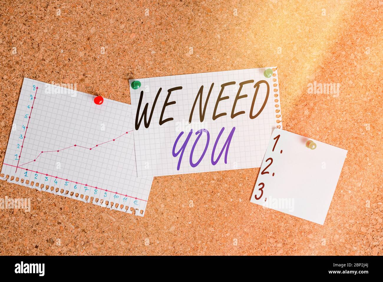 Writing note showing We Need You. Business concept for asking someone ...