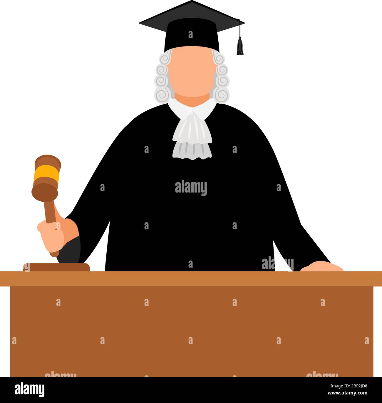 Judge avatar icon on white background, vector illustration Stock Vector ...