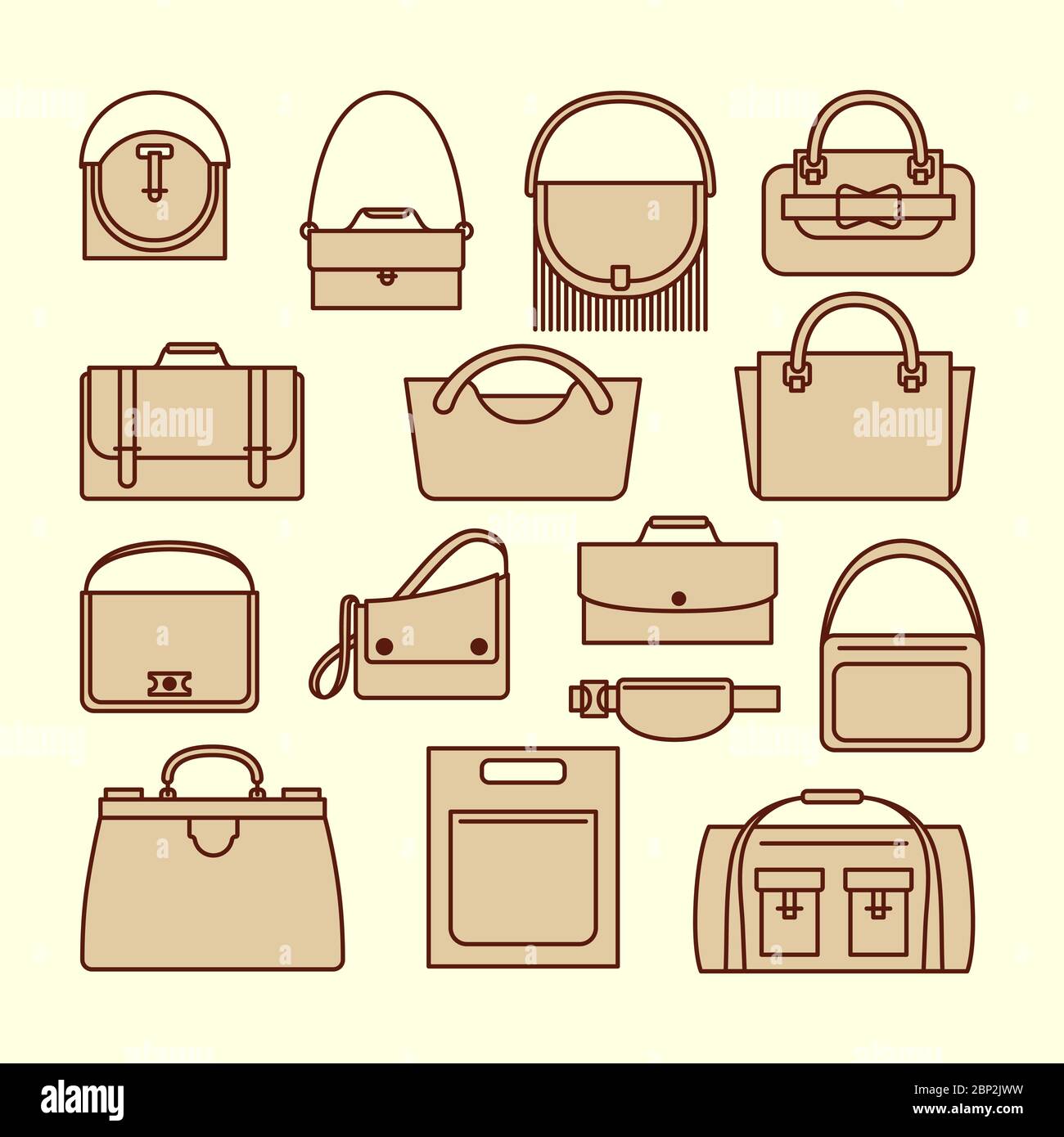 Vintage purses and bags icons set vector illustrration Stock Vector Image & Art - Alamy
